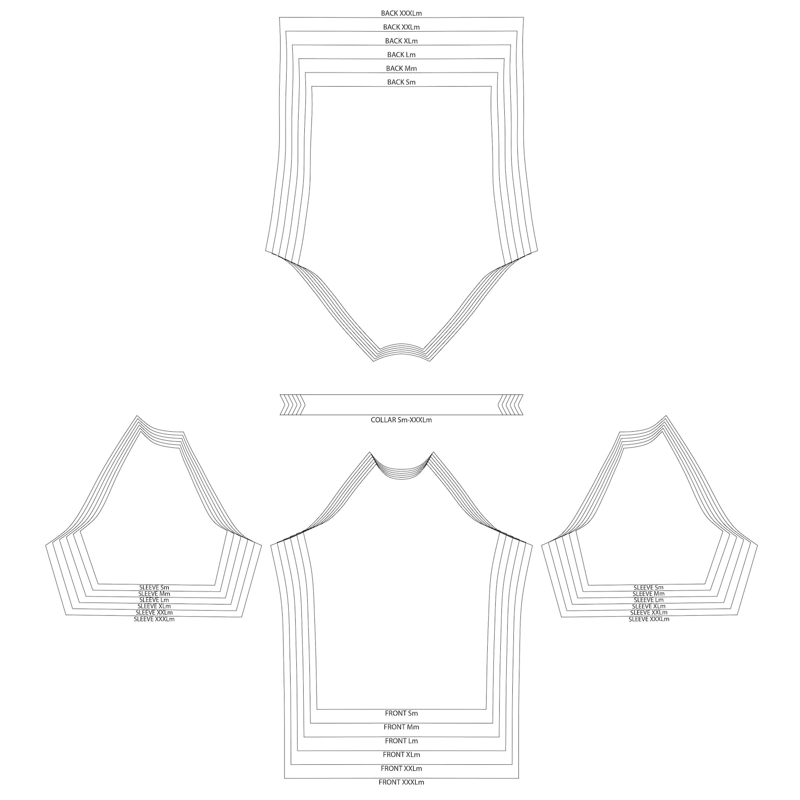 All Over Man Shirt Template PDF Sewing Pattern, for Sublimation, Svg ...