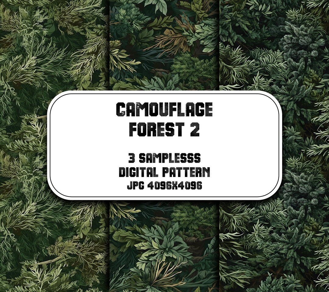 Forest Camo Seamless Pattern Digital Paper Download Forest Camouflage ...