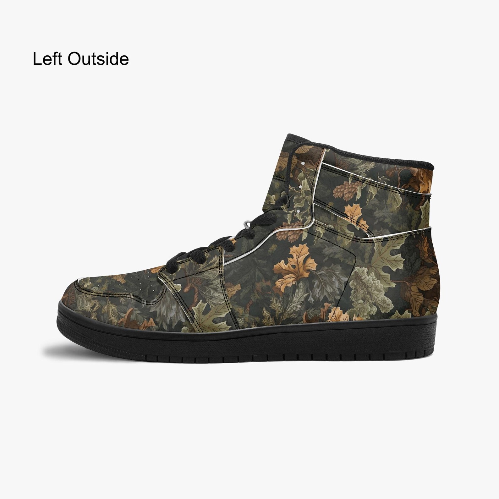Forest Leaf High-top Sneakers – Nature-inspired Shoes With a Stylish ...