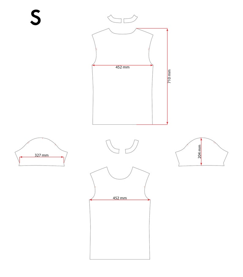 All Over Man Standard T-shirt Template PDF Sewing Pattern, for ...
