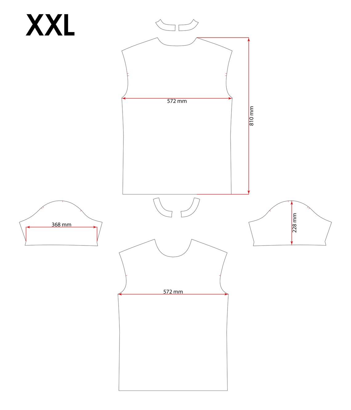 All Over Man Standard T-shirt Template PDF Sewing Pattern, for ...