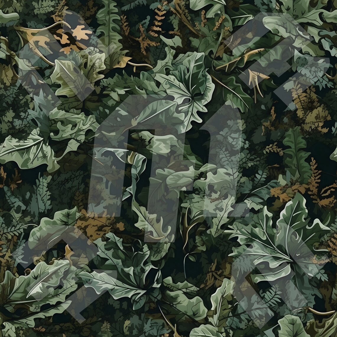 Forest Camo Seamless Pattern Digital Paper Download Forest Camouflage ...