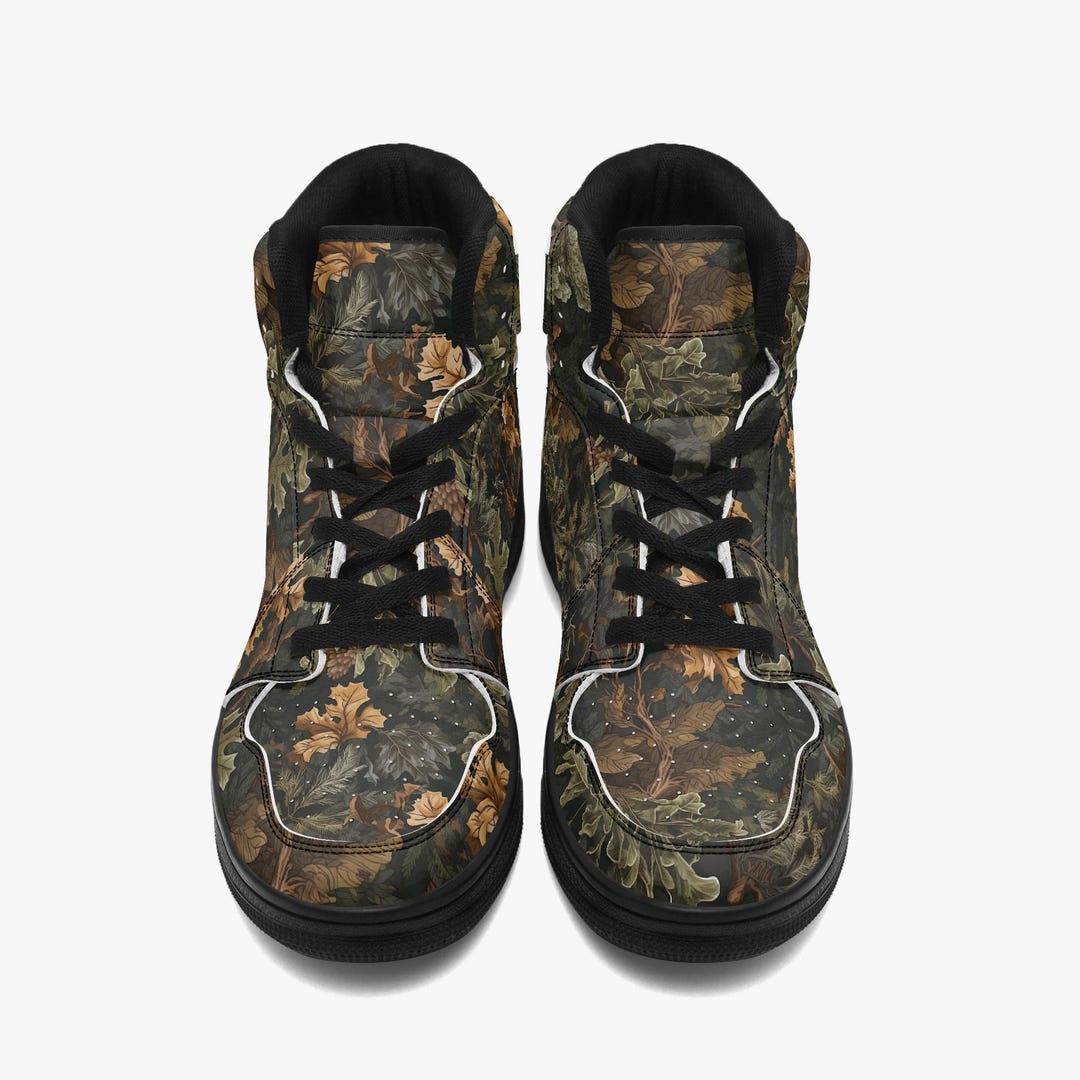 Forest Leaf High-top Sneakers – Nature-inspired Shoes With a Stylish ...