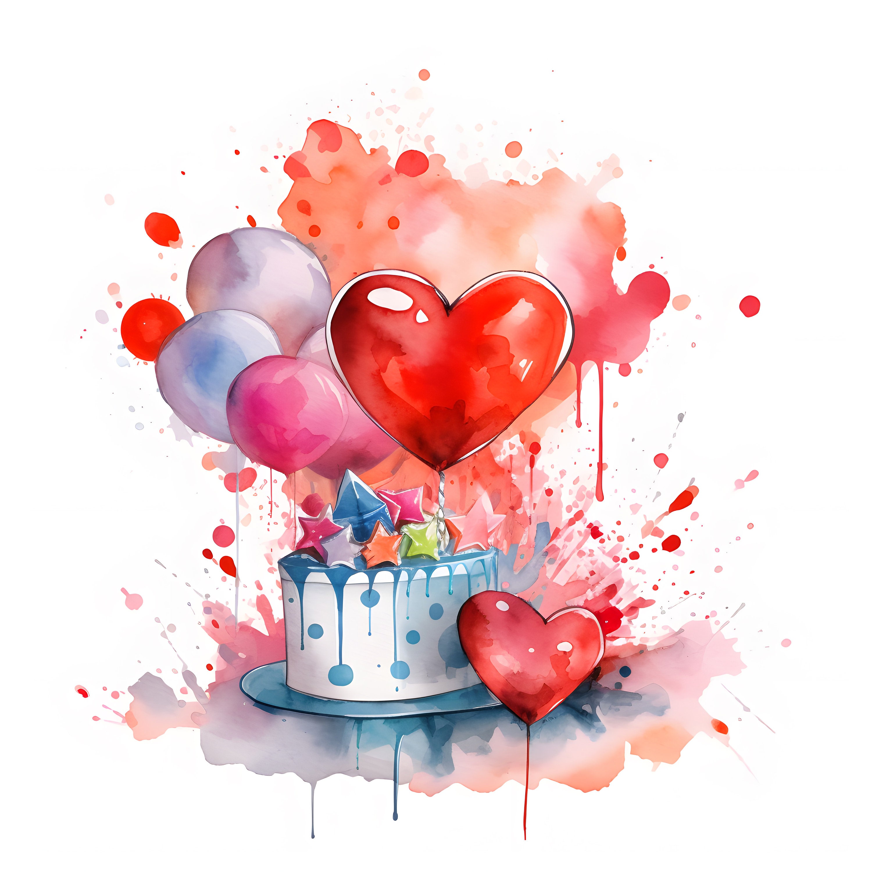 25 Adorable Birthday Heart Clipart in High-quality JPG Format - Perfect ...