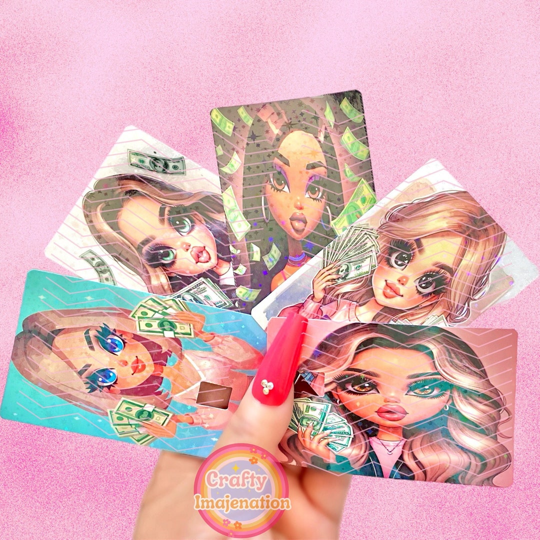 Doll Credit Debit Card Sticker, Girl Money Credit Card Sticker, Girl ...