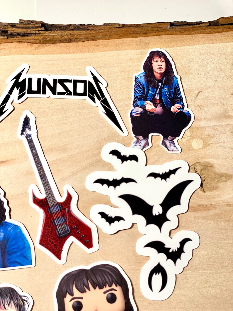 10 Pack of Stranger Eddie Munson Character Stickers - Etsy