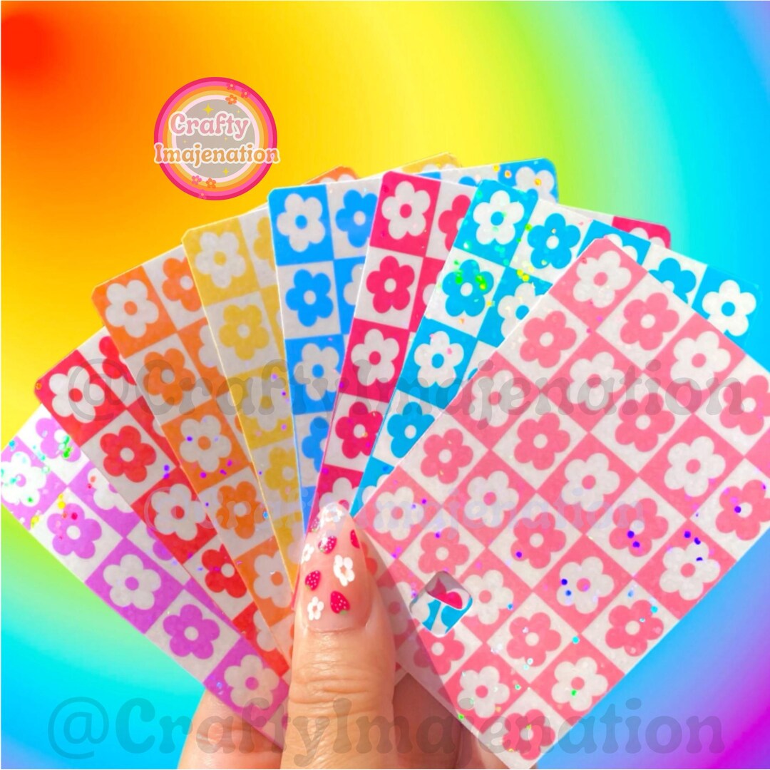 Retro Flower Credit Debit Card Sticker, Daisy Credit Card Sticker ...