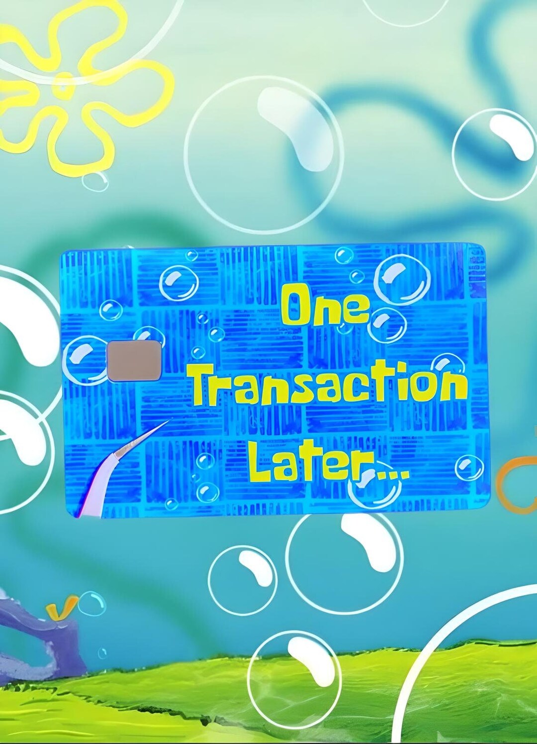 Under Sea Cartoon Credit Debit Card Sticker, Transaction Later Credit ...