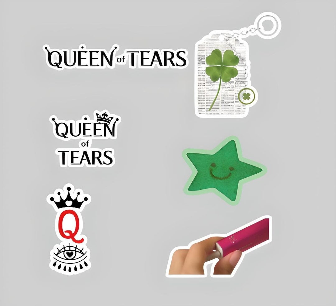 Queen of Tears Stickers, Queen of Tears 4 Leaf Clover Stickers, K Drama ...