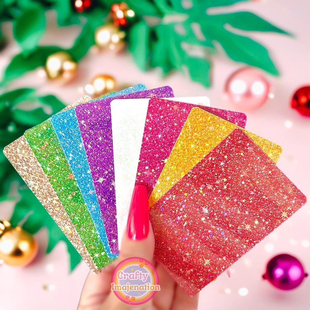 Glitter Credit Debit Card Sticker, Colorful Glitter Credit Card Sticker ...