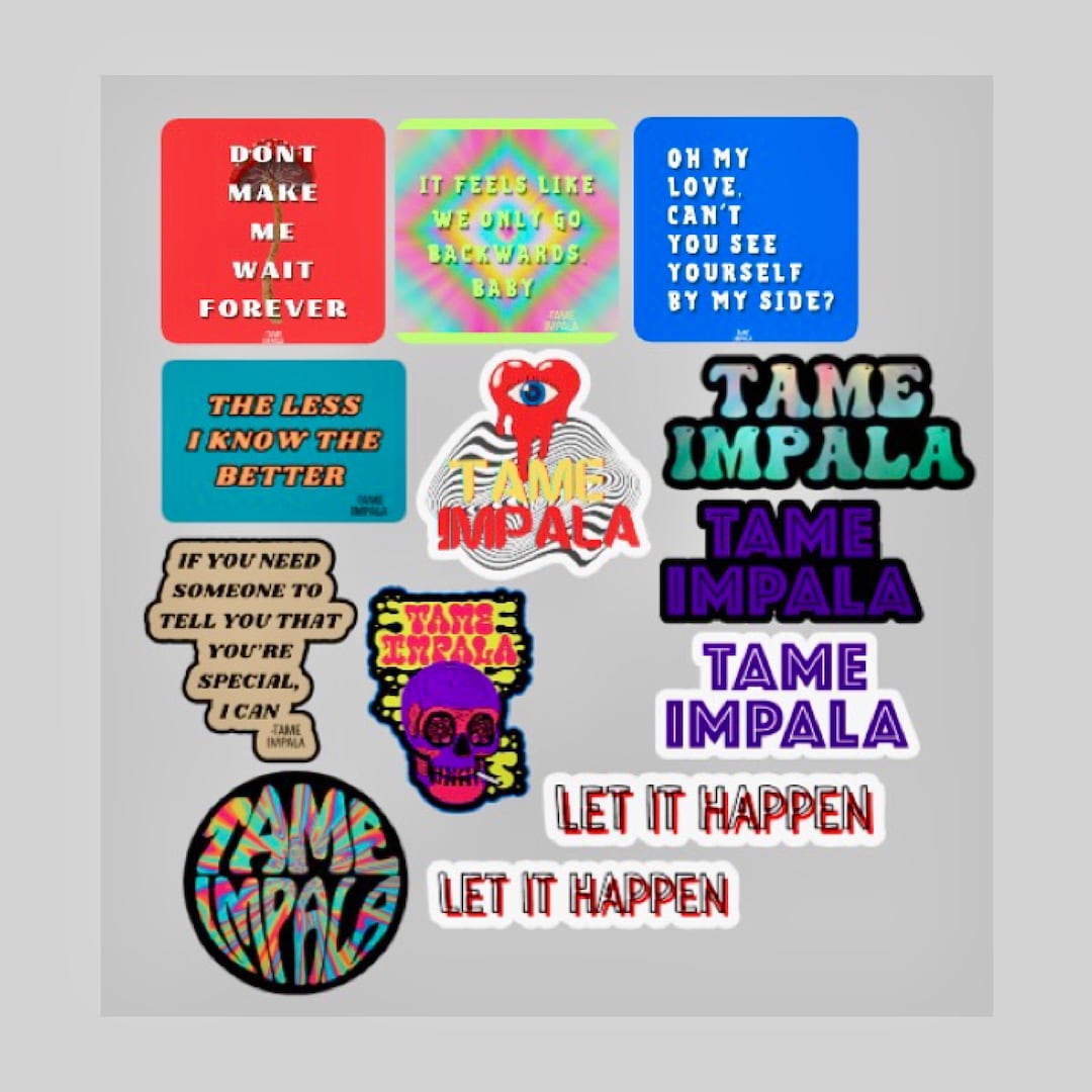 Tame Impala Stickers, Kevin Parker Stickers, Tame Impala Album Stickers ...
