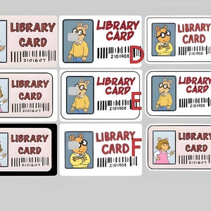 DW Library Card Credit Debit Card Sticker, 90s Cartoon Show Credit ...