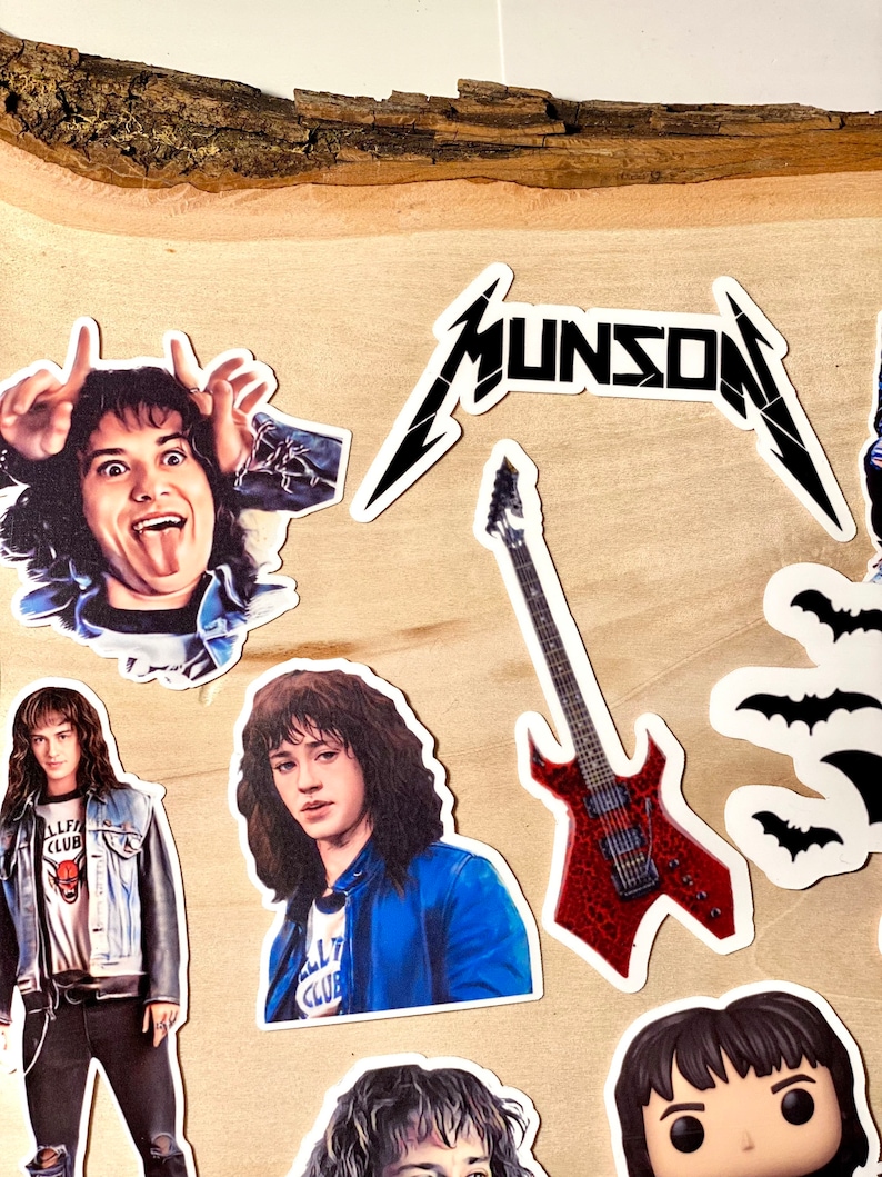10 Pack of Stranger Eddie Munson Character Stickers - Etsy
