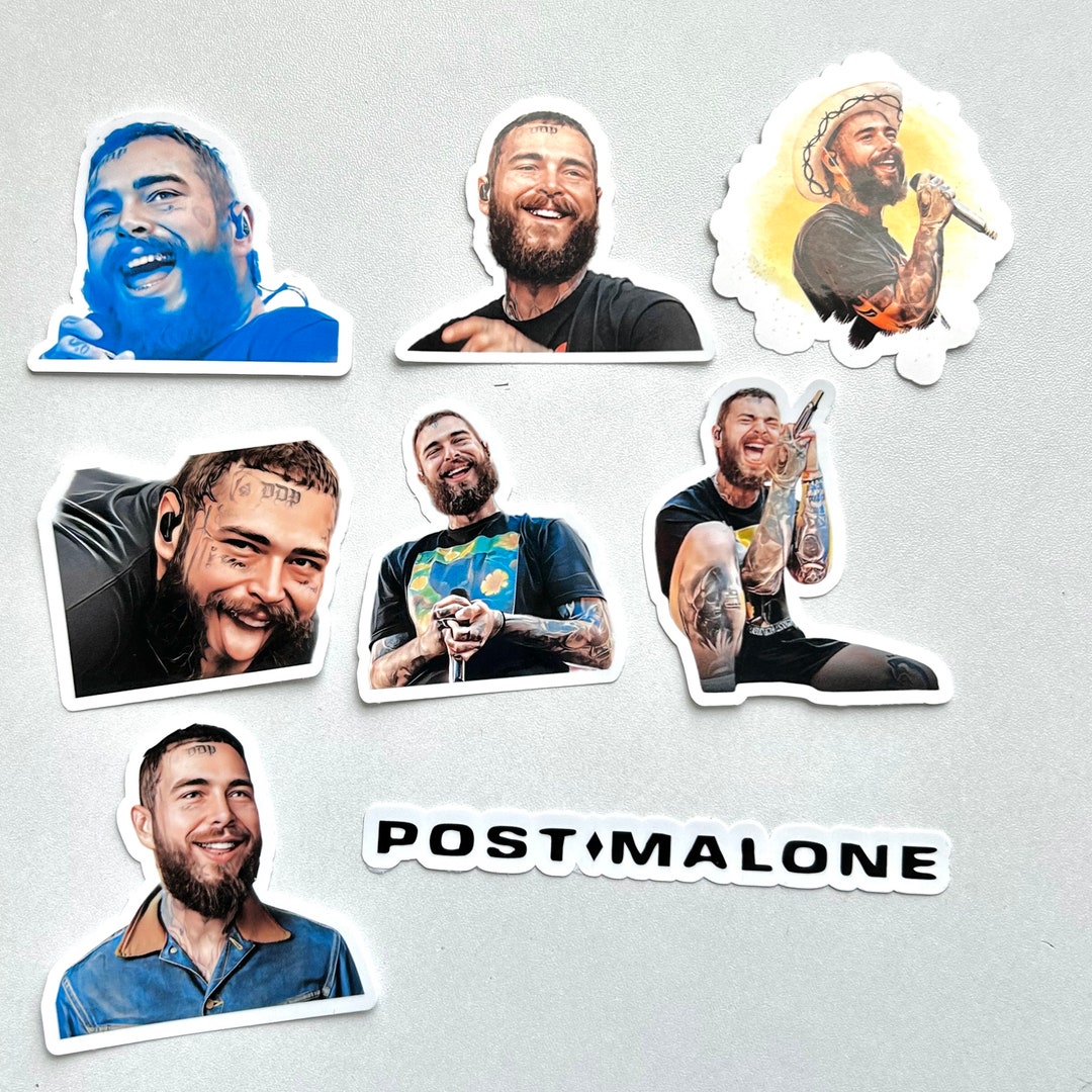 Posty Malone Stickers, Die Cut Sticker, 8 Sticker Pack, Celebrity ...
