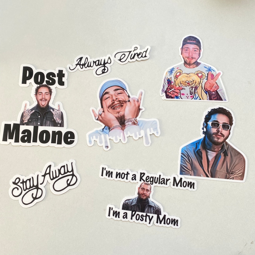 Posty Malone Die Cut Vinyl Stickers, Waterproof Sticker, 7 Sticker Pack ...