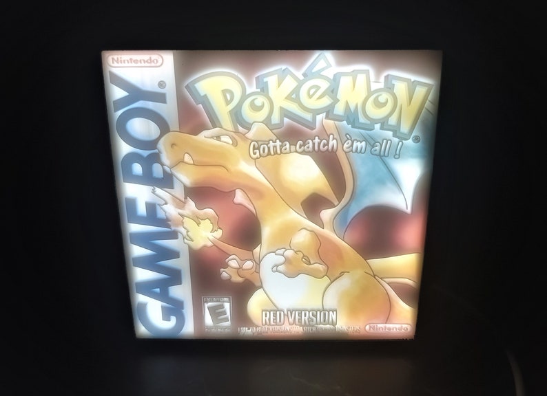 Pokemon Red 3d Illuminated Color Shadow Box Classic - Etsy