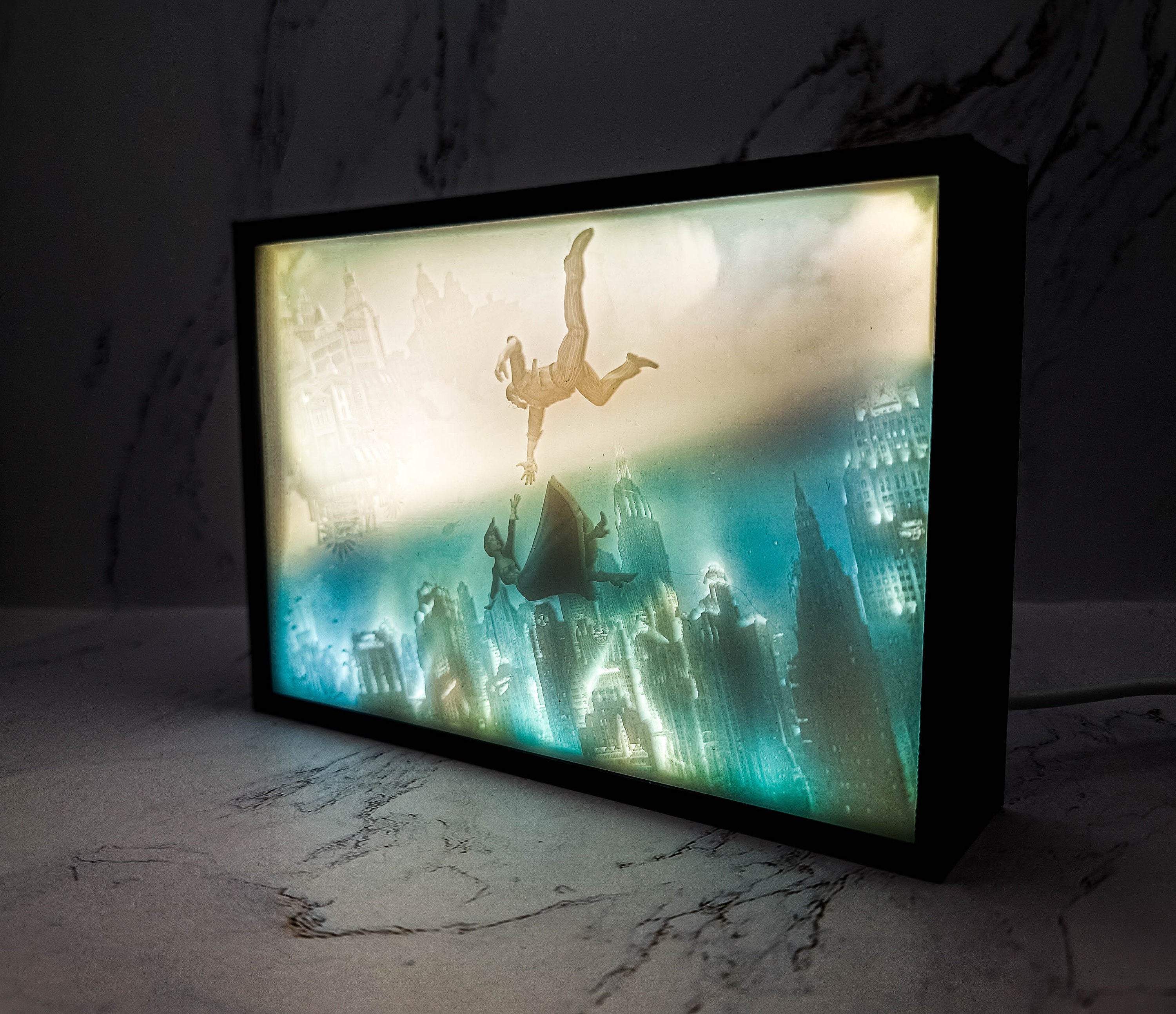 Bioshock Infinite 3D Illuminated Shadow Box Video Game Art - Etsy