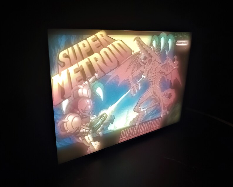 Super Metroid 3d Illuminated Shadow Box Video Game Art - Etsy