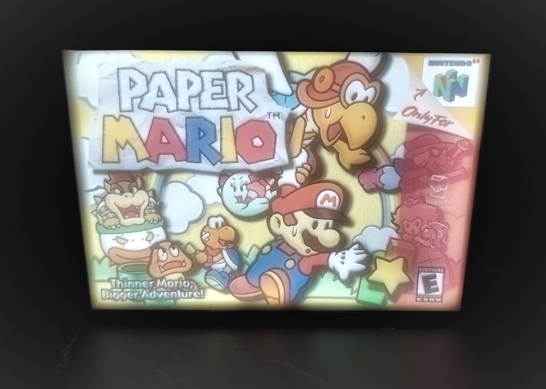 Paper Mario 64 3d Illuminated Shadow Box Video Game Art - Etsy
