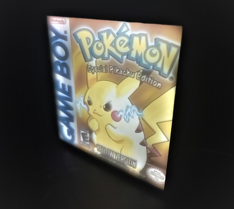 Pokemon Yellow 3d Illuminated Color Shadow Box Classic - Etsy