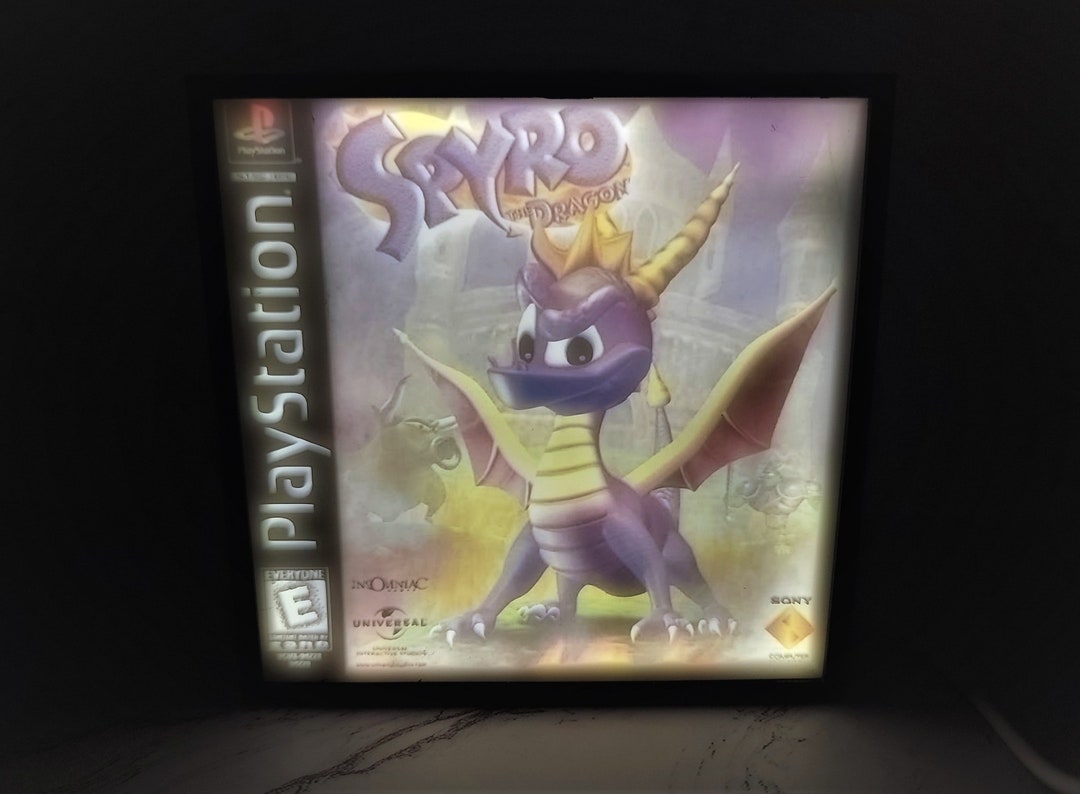 Spyro 3d Illuminated Shadow Box Video Game Art Decor Spyro - Etsy
