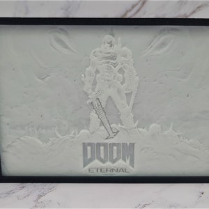 DOOM Eternal | 3D Illuminated Shadow Box | Video Game Art Decor Doom ...