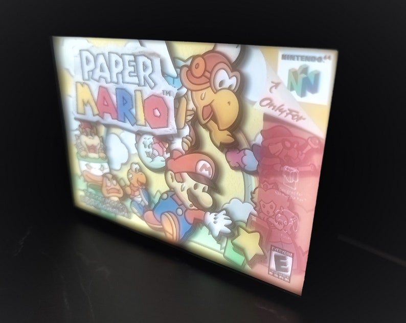 Paper Mario 64 3d Illuminated Shadow Box Video Game Art - Etsy