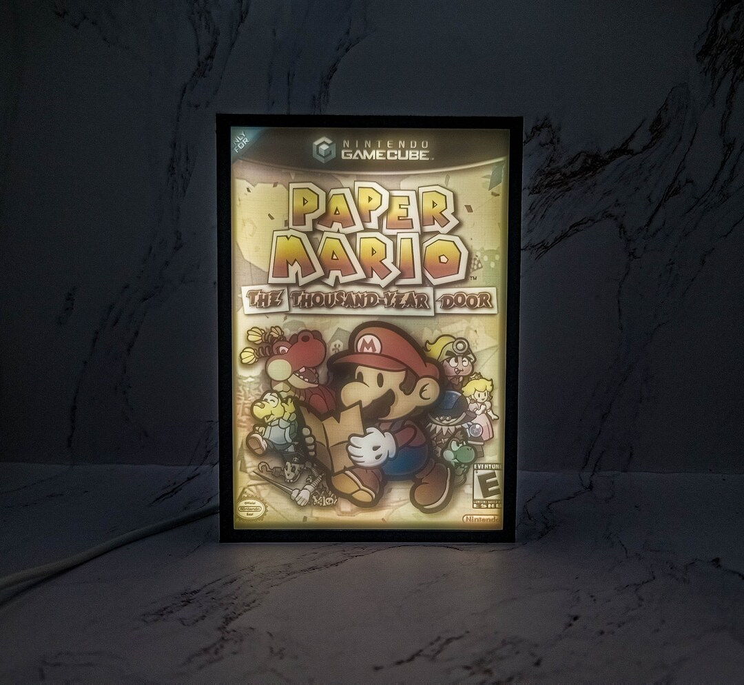 Paper Mario | 3D Illuminated Shadow Box | Video Game Decor Paper Mario ...