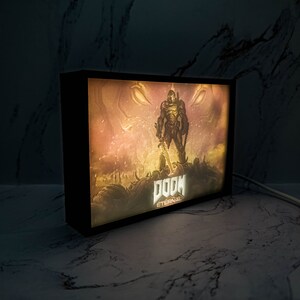 DOOM Eternal | 3D Illuminated Shadow Box | Video Game Art Decor Doom ...