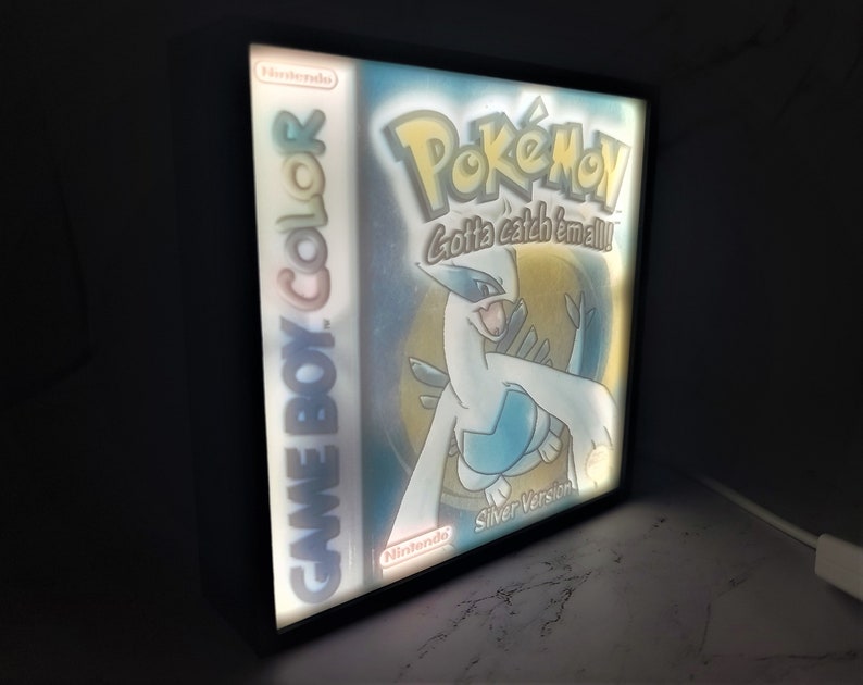 Pokemon Silver 3D Illuminated Shadow Box Video Game Art - Etsy