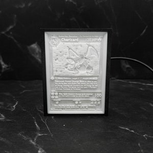 Base Set Charizard 3D Illuminated Card Box TCG Video Game Art Decor - Etsy