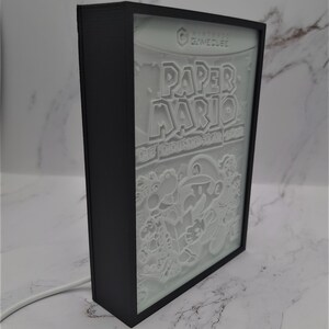 Paper Mario | 3D Illuminated Shadow Box | Video Game Decor Paper Mario ...