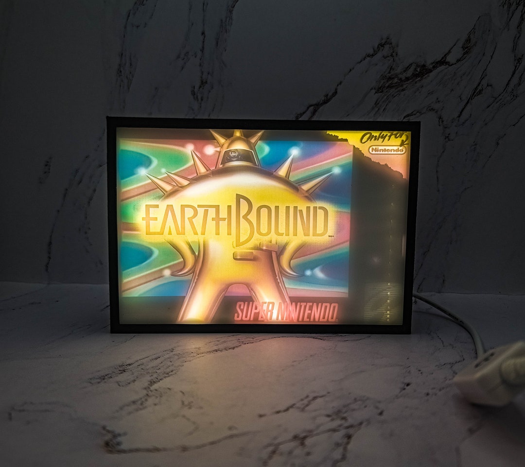Earthbound | 3d Illuminated Shadow Box | Video Game Art Decor ...