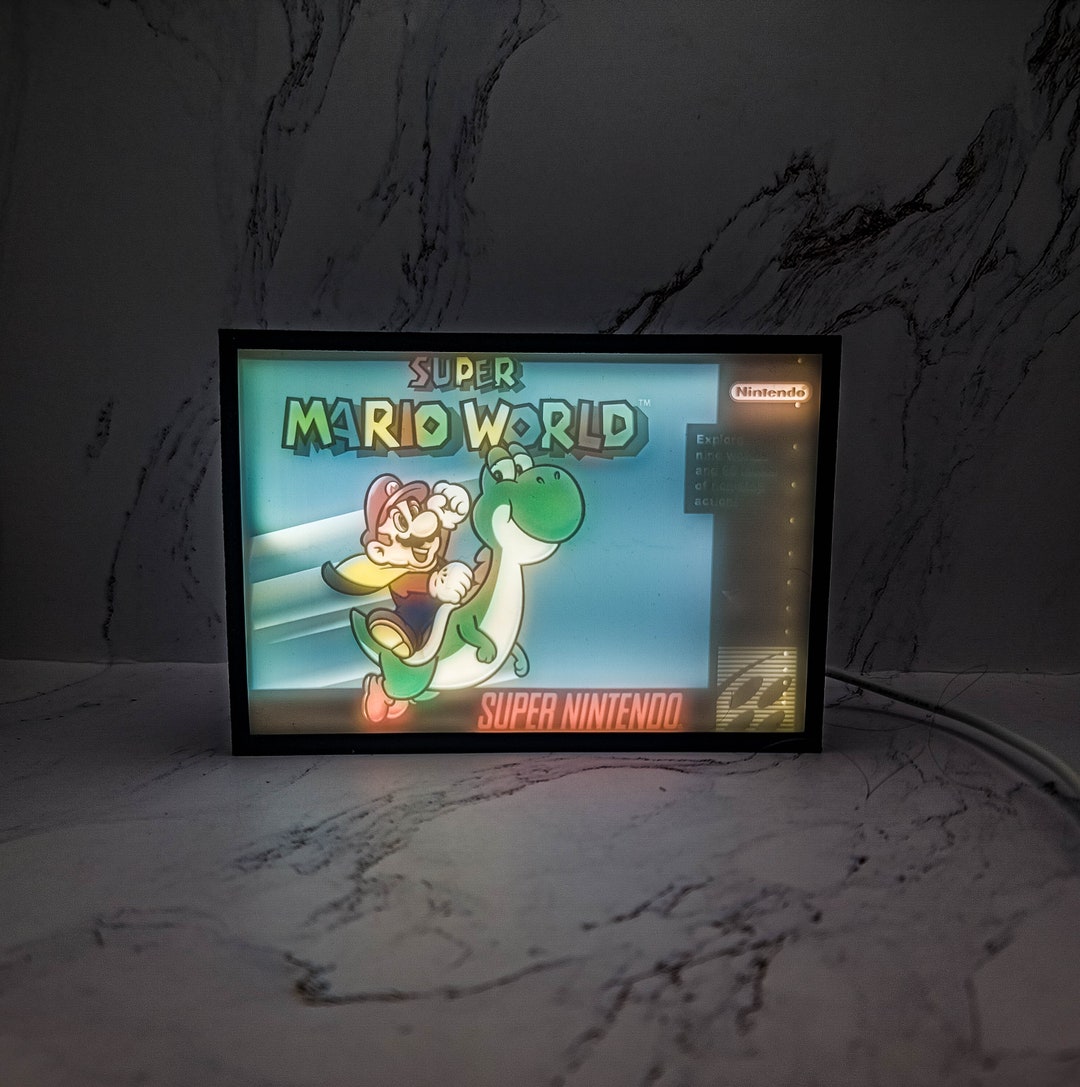 Super Mario World | 3d Illuminated Shadow Box | Video Game Art Decor ...
