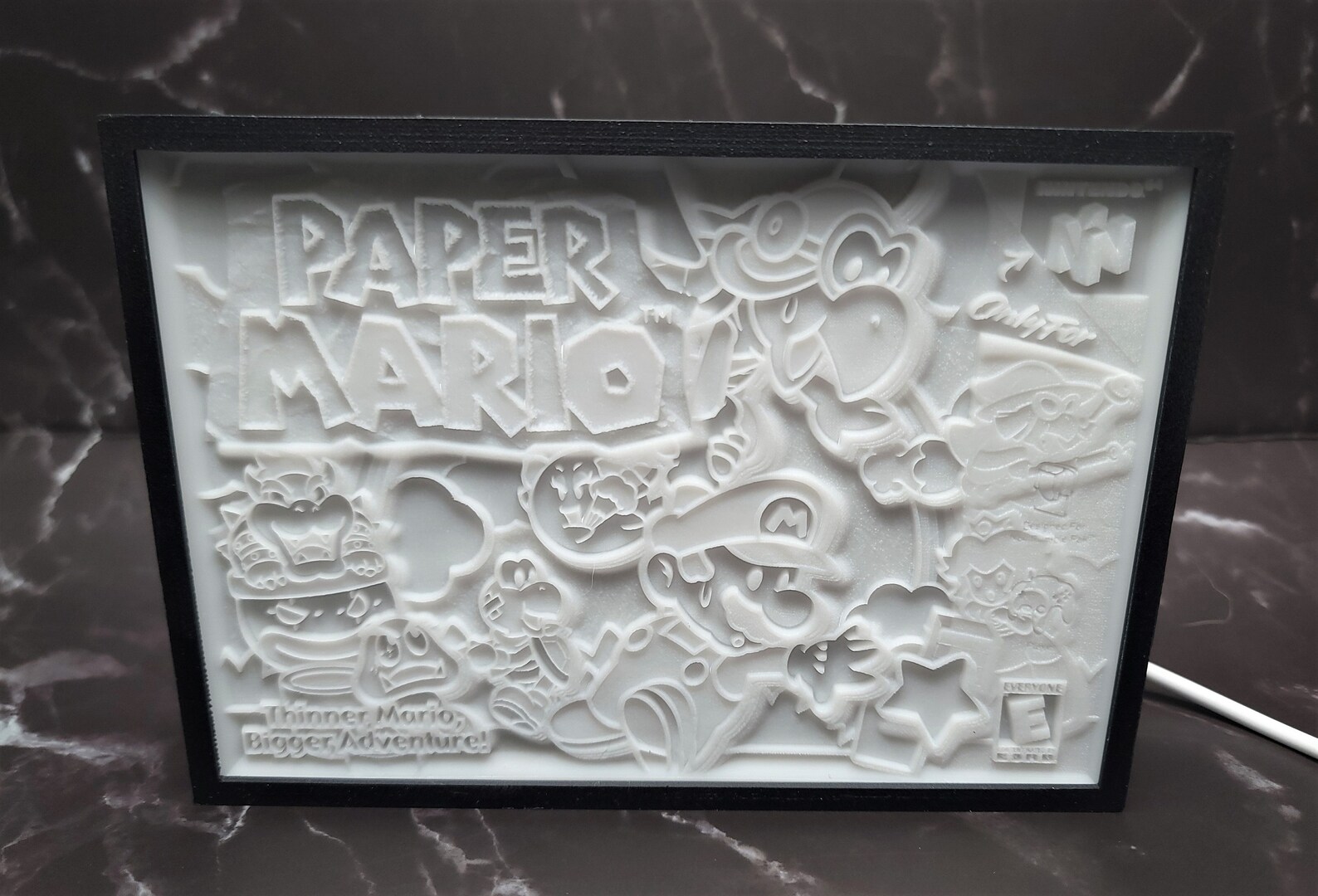 Paper Mario 64 3d Illuminated Shadow Box Video Game Art - Etsy