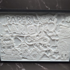 Paper Mario 64 | 3d Illuminated Shadow Box | Video Game Art Decor Paper ...
