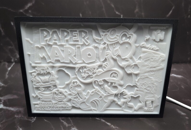 Paper Mario 64 3d Illuminated Shadow Box Video Game Art - Etsy