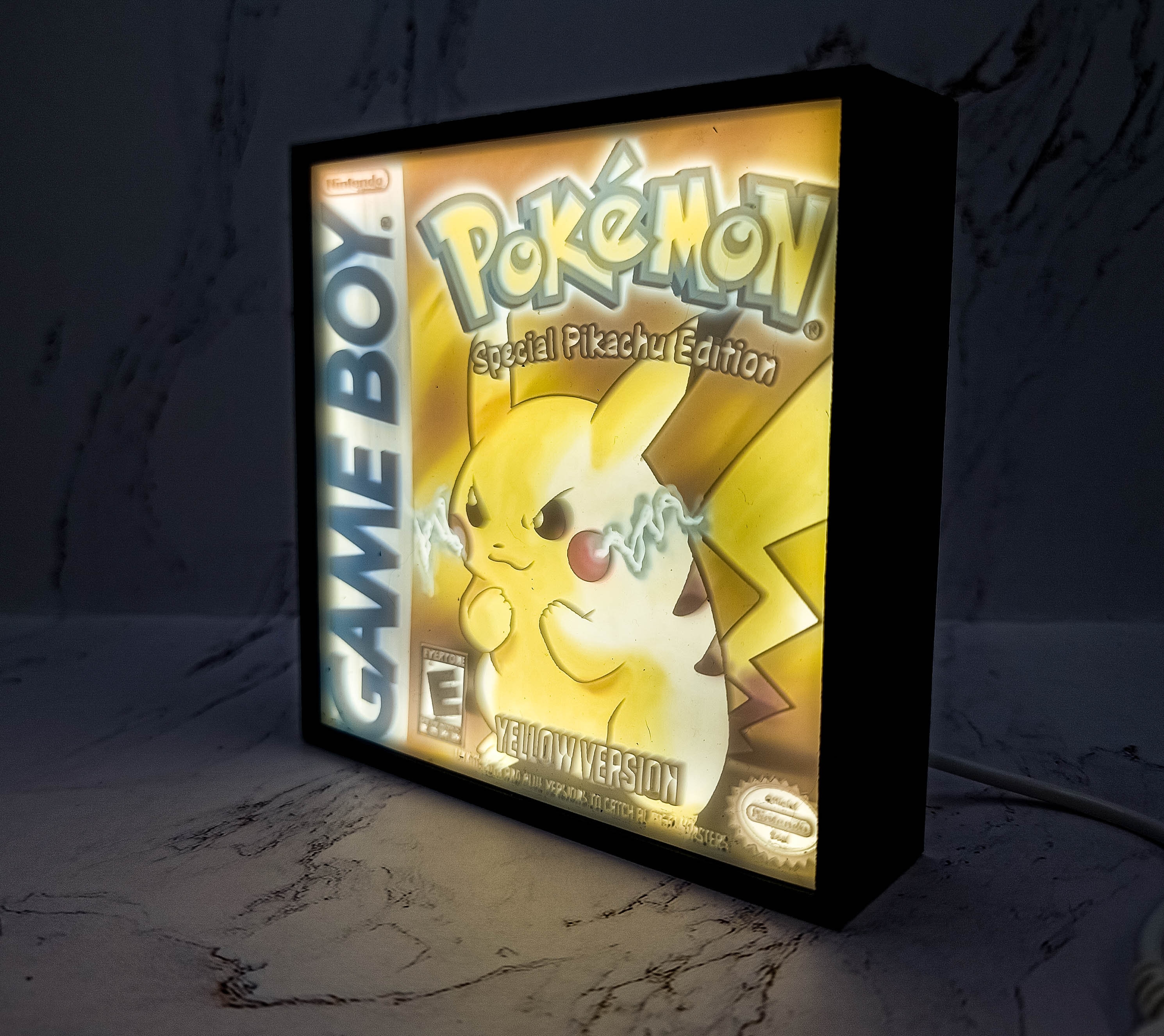 Pokemon Yellow 3d Illuminated Color Shadow Box Classic - Etsy