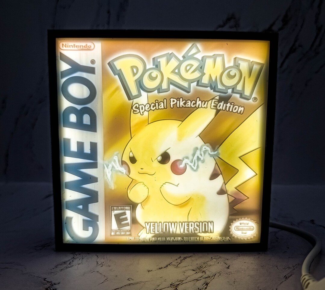 Pokemon Yellow | 3d Illuminated Color Shadow Box | Classic Pokemon ...