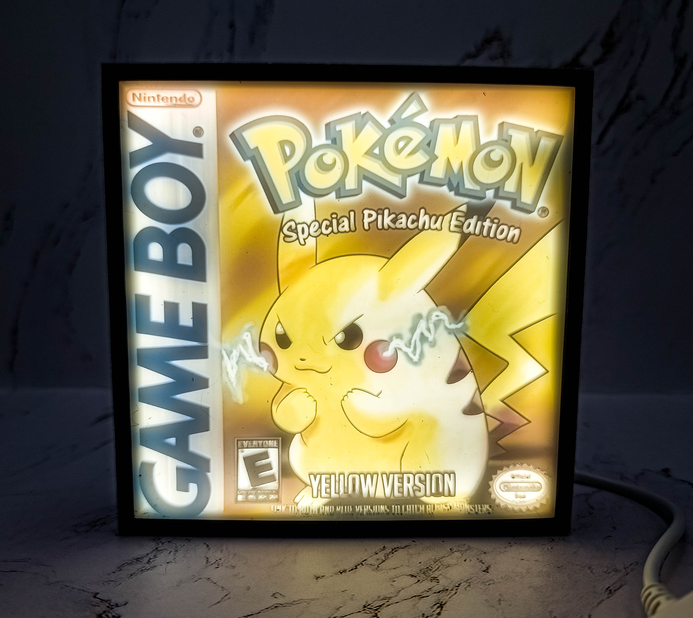 Pokemon Yellow 3d Illuminated Color Shadow Box Classic - Etsy