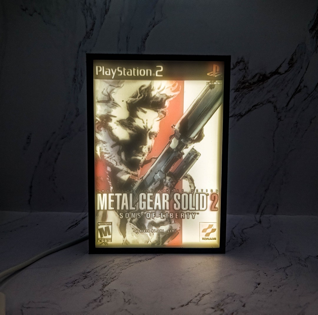 Metal Gear Solid 2 3d Illuminated Shadow Box Video Game Art Decor Metal ...
