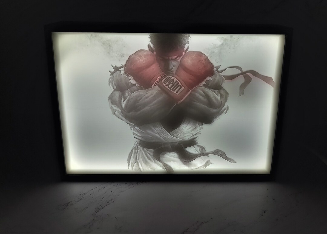 Street Fighter Ryu 3d Illuminated Shadow Box Video Game - Etsy