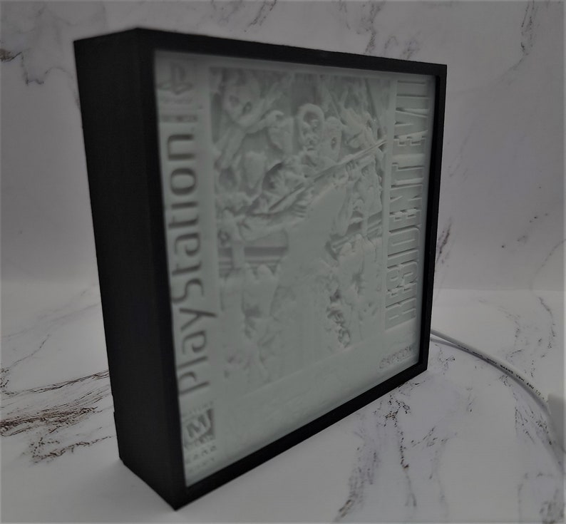 Resident Evil 3d Illuminated Shadow Box Video Game Art Decor Resident ...
