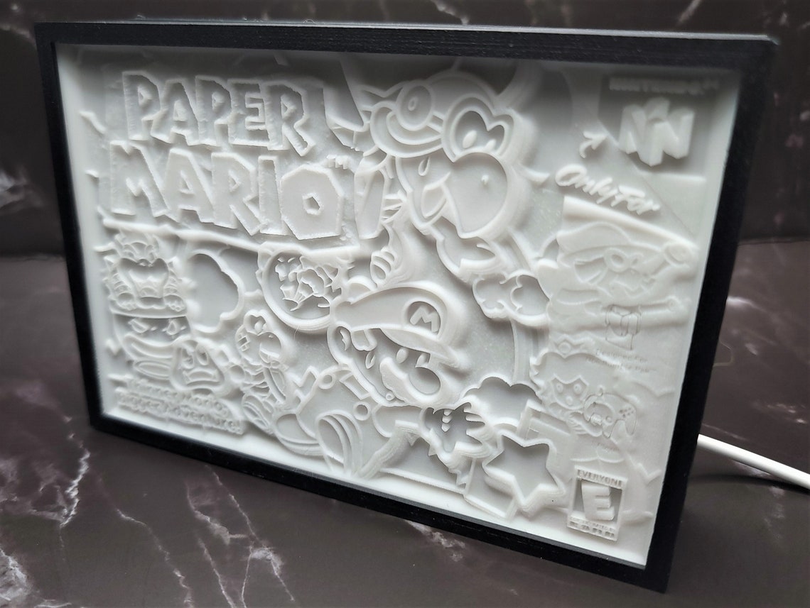 Paper Mario 64 3d Illuminated Shadow Box Video Game Art - Etsy