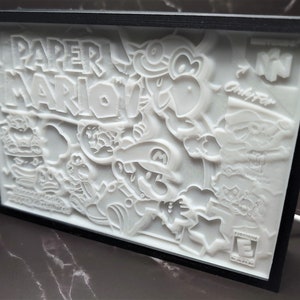 Paper Mario 64 | 3d Illuminated Shadow Box | Video Game Art Decor Paper ...