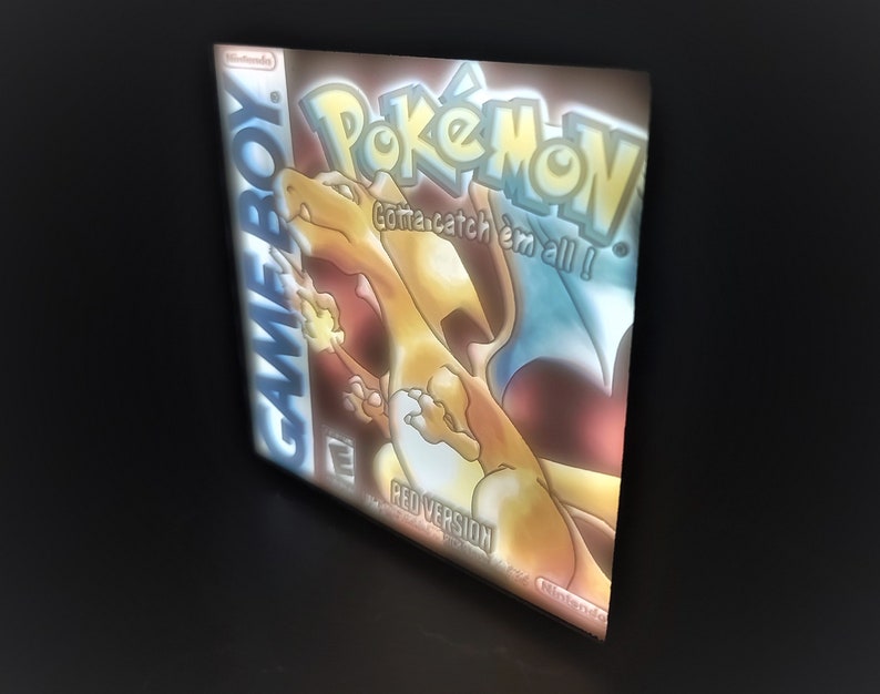 Pokemon Red 3d Illuminated Color Shadow Box Classic - Etsy