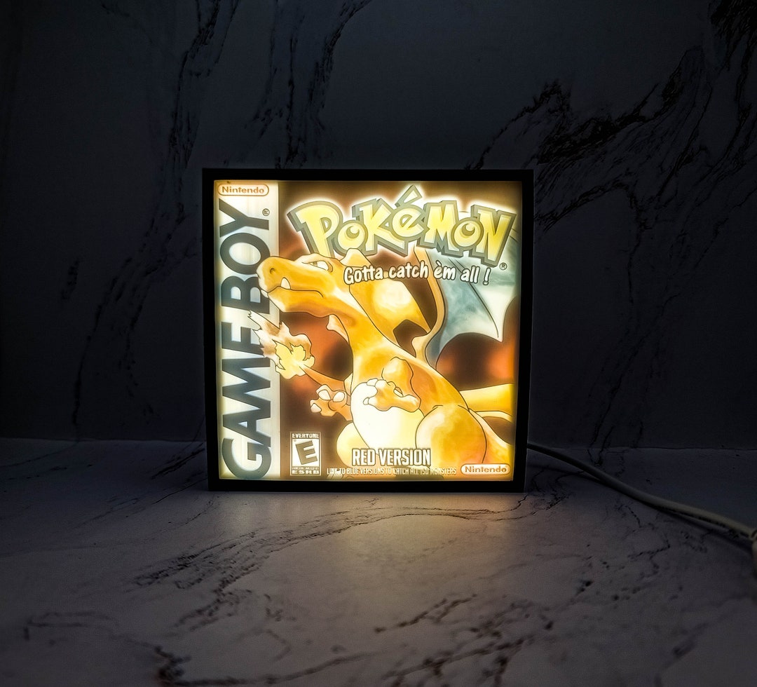 Pokemon Red 3d Illuminated Color Shadow Box Classic Pokemon Inspired ...