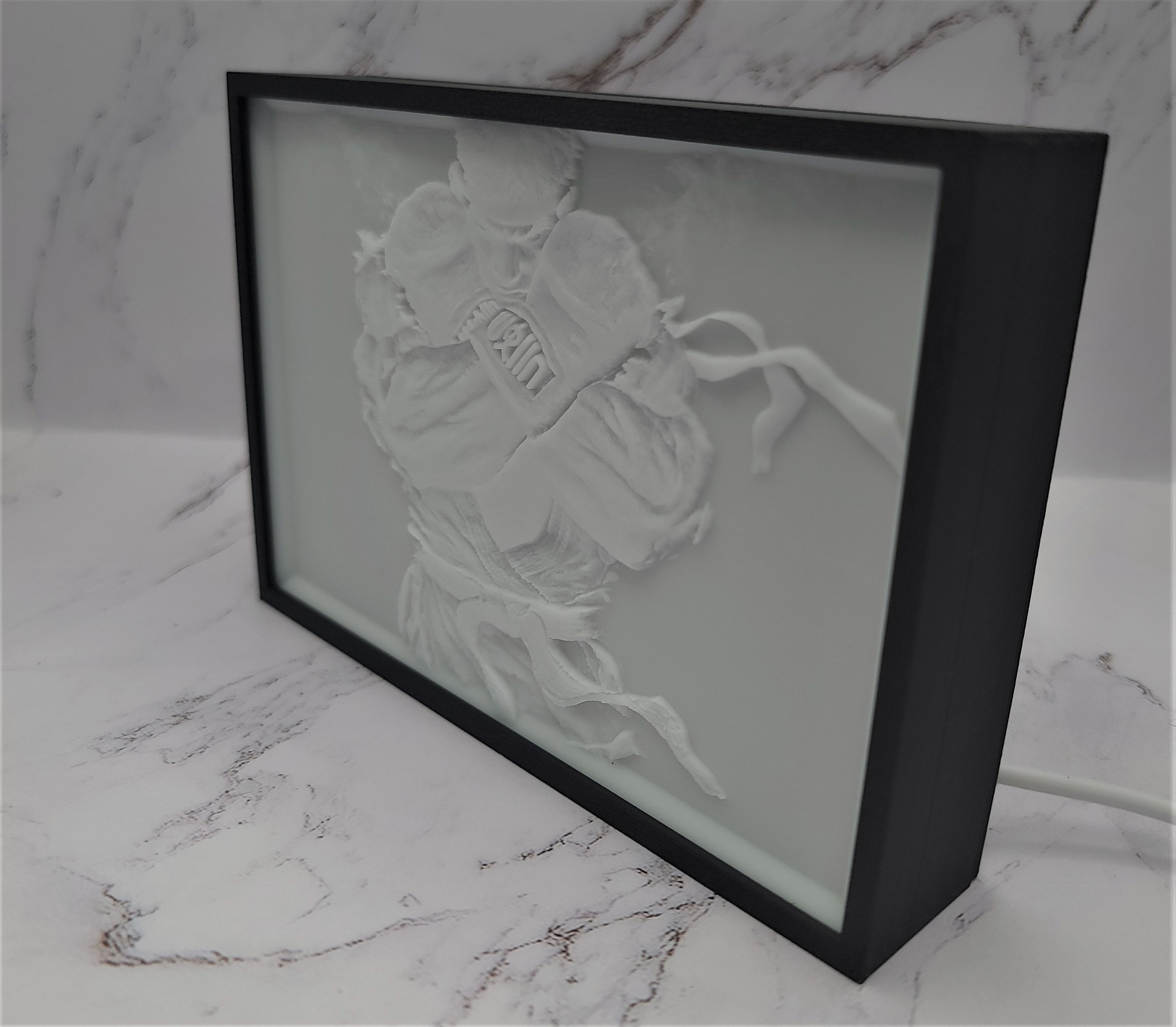 Street Fighter Ryu 3d Illuminated Shadow Box Video Game - Etsy