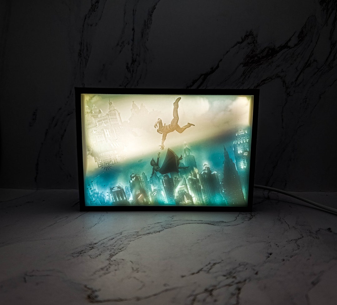 Bioshock Infinite | 3D Illuminated Shadow Box | Video Game Art Decor ...