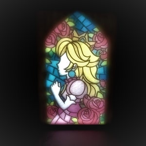 Princess Peach 3d Illuminated Shadow Box Video Game Art - Etsy